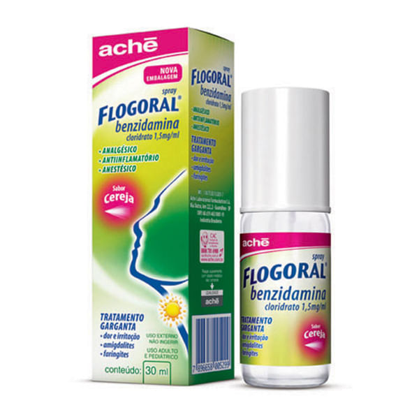 Flogoral Colutório Spray Frasco Com 30Ml Sabor Cereja | Drogafuji ...