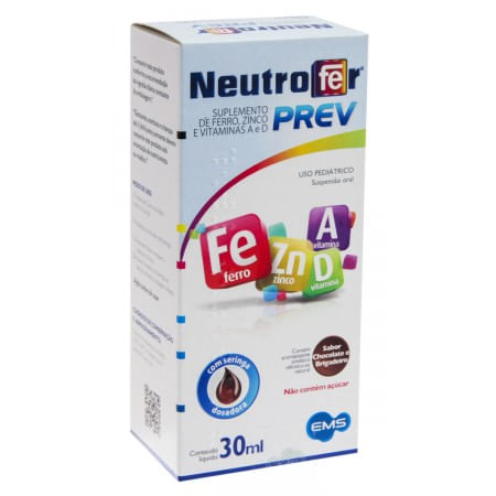 Neutrofer Prev Suspensão Com 30 Ml | Drogafuji - Drogafuji