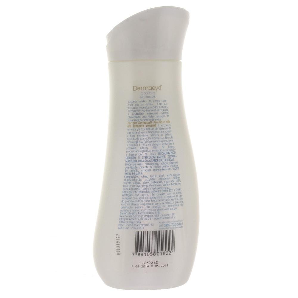 Dermacyd Pro•Bio Neutralize Com 200Ml - Drogafuji