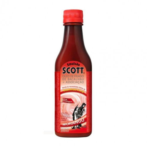 Emulsão Scott Frasco Com 200Ml Sabor Morango - Drogafuji
