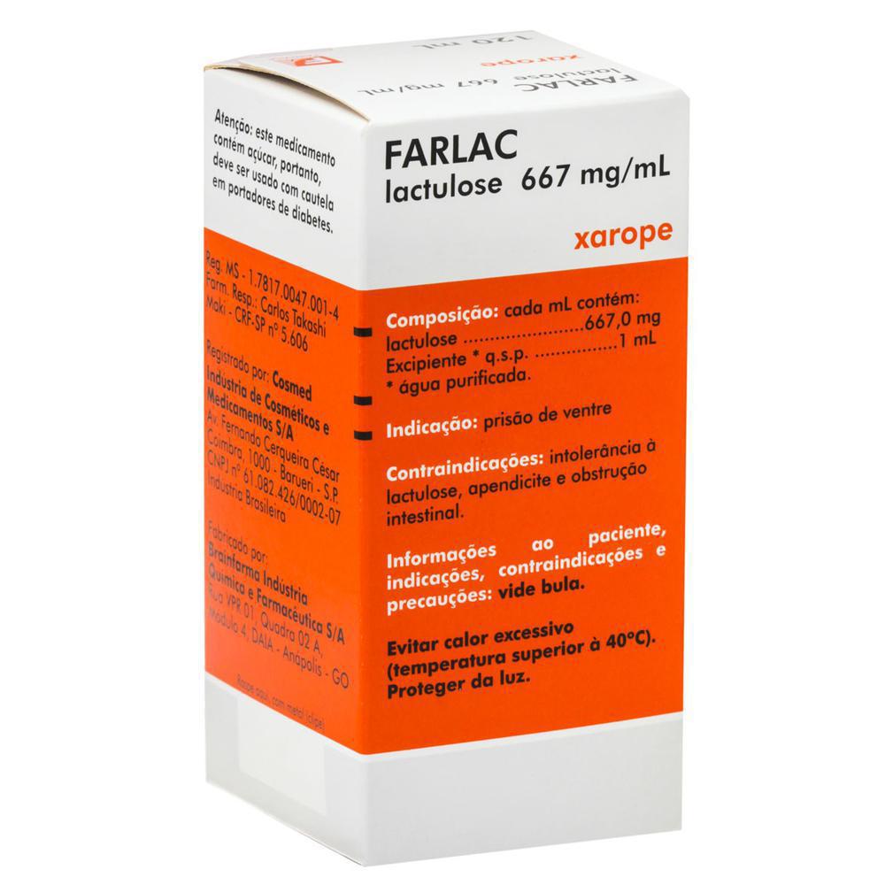 Farlac 667Mg Xarope Frasco Com 120Ml | Drogafuji - Drogafuji