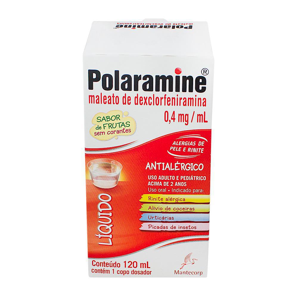 Polaramine 04Mg Líquido Frasco Com 120Ml | Drogafuji - Drogafuji