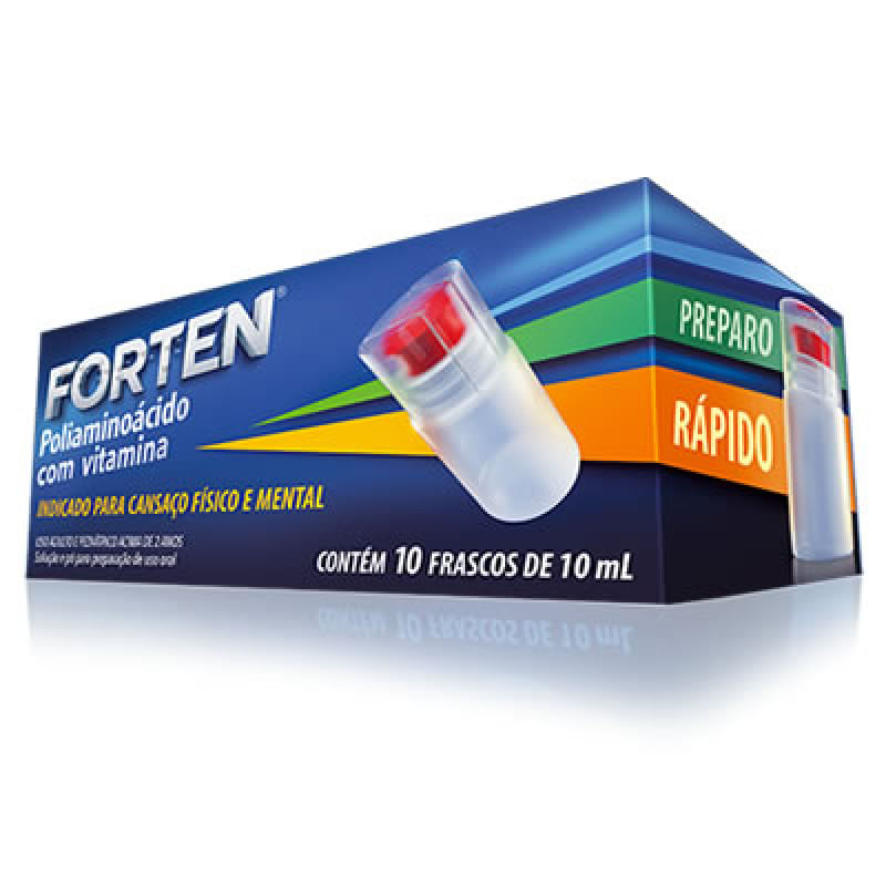 Forten Solução E Pó Para Preparação De Uso Oral Caixa Com 10 Frascos ...