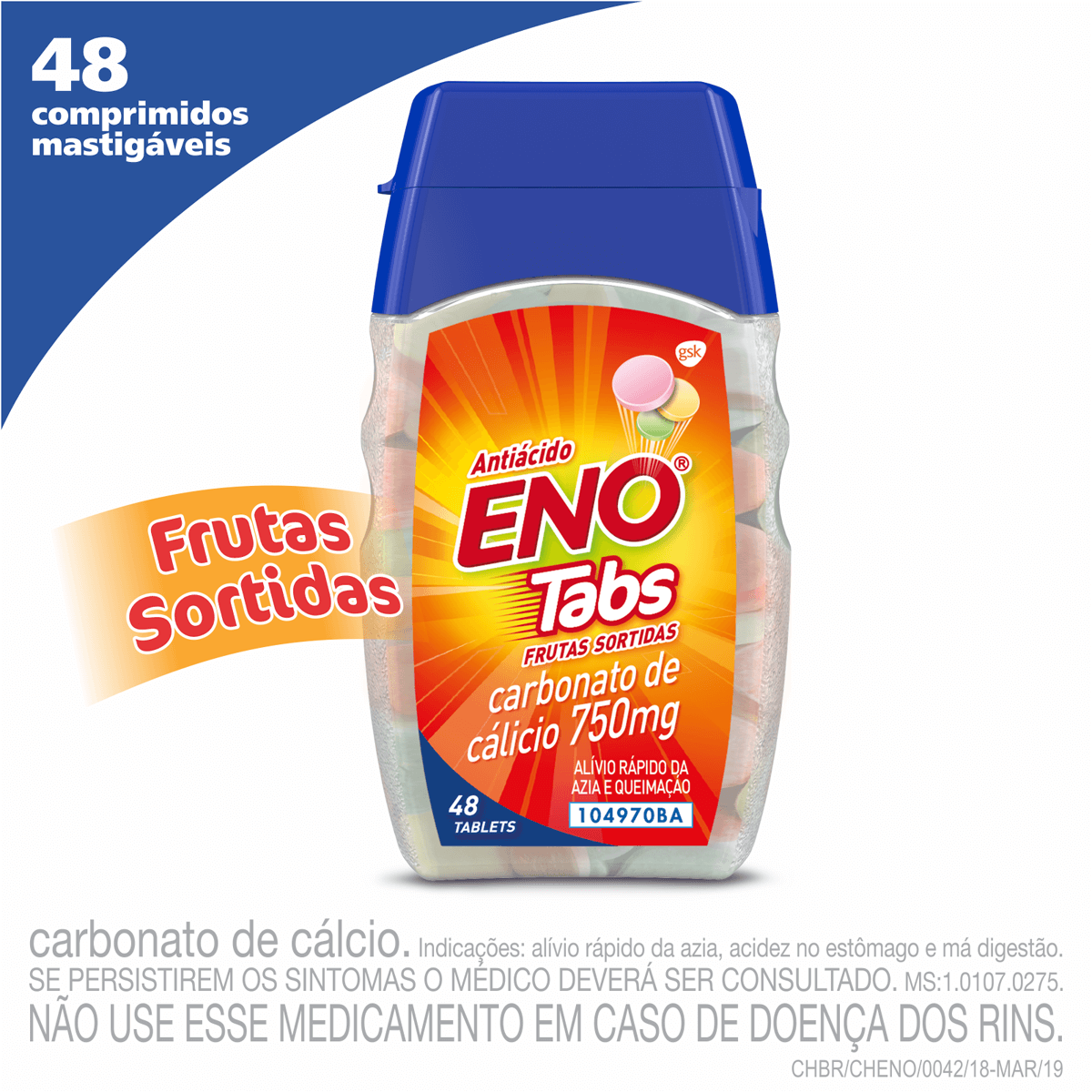 Eno Tabs Frasco Com 48 Pastilhas | Drogafuji - Drogafuji