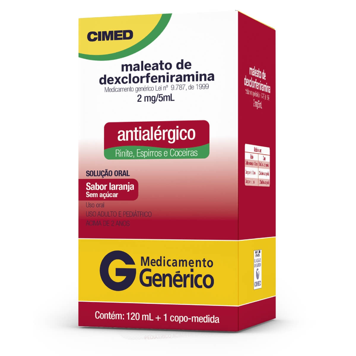 Maleato De Dexclorfeniramina 2Mg/5 Ml Xarope 120 Ml | Drogafuji - Drogafuji