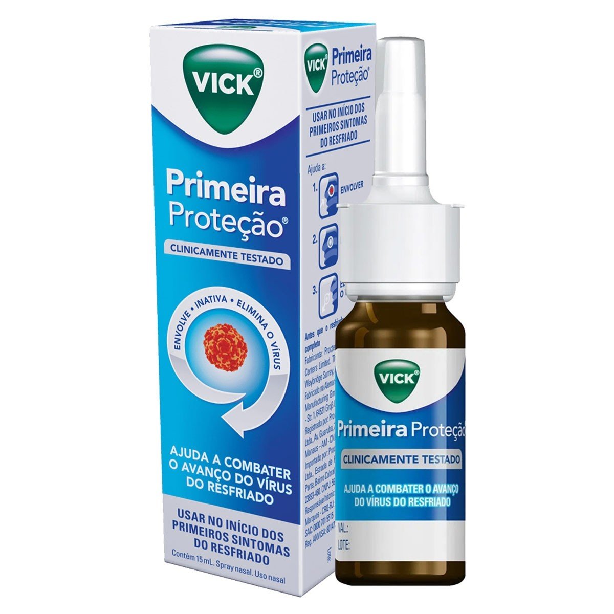 Vick Primeira proteção frasco com 15ml | Drogafuji - Drogafuji