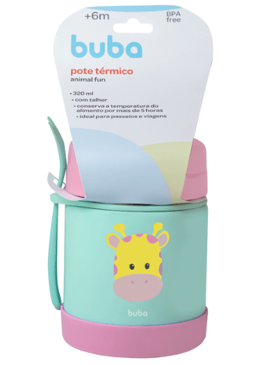 Pote Termico Animal Fun Girafa - Buba | Drogafuji - Drogafuji